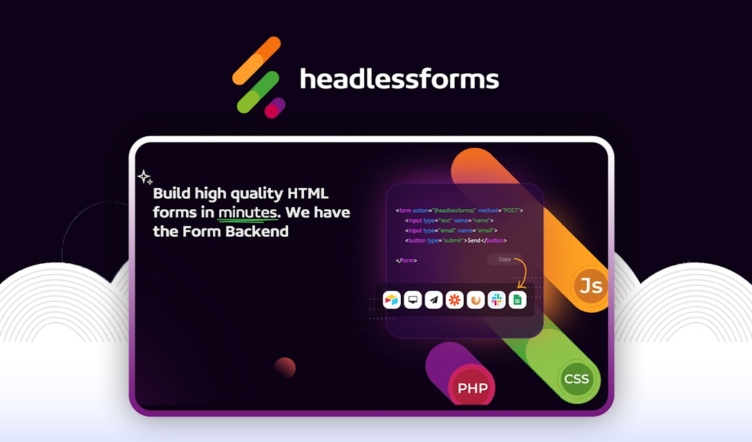 Headlessformsbuild High Quality Html Forms In Minutes We Have The Form Backend