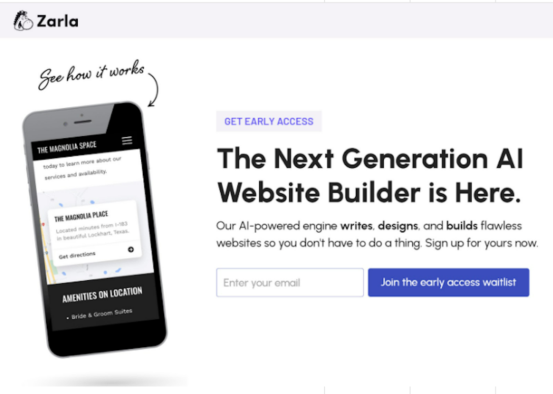 Zarla Website Builder:Create a Website 100x Faster with AI - Launched.io