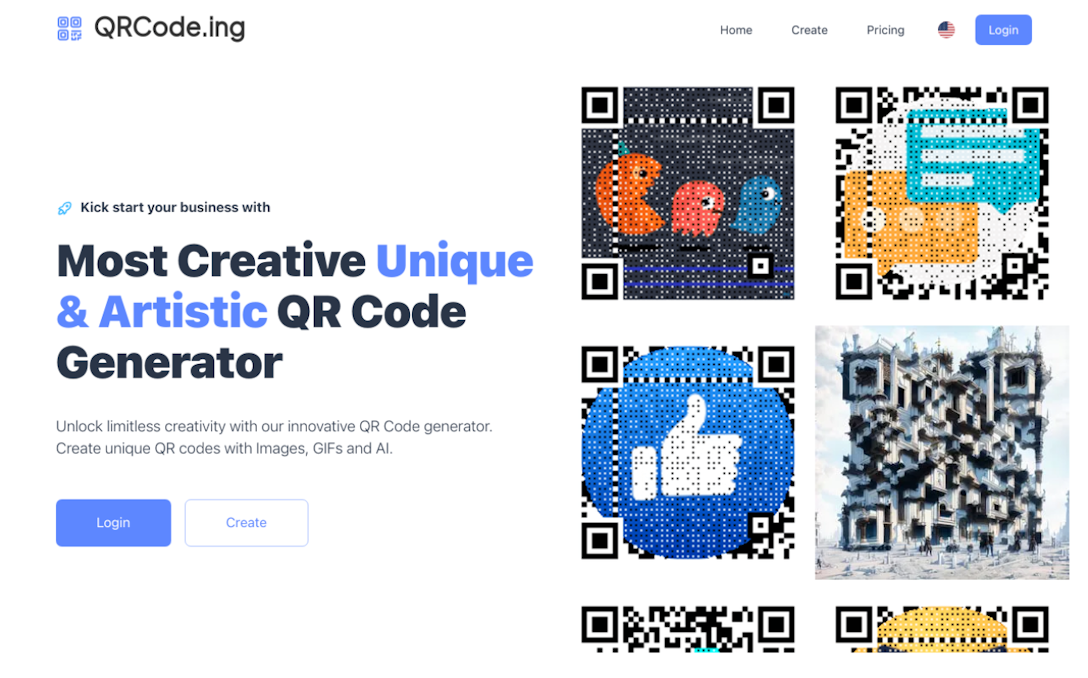 qrcode.ing:Most Creative Unique & Artistic QR Code Generator - Launched.io