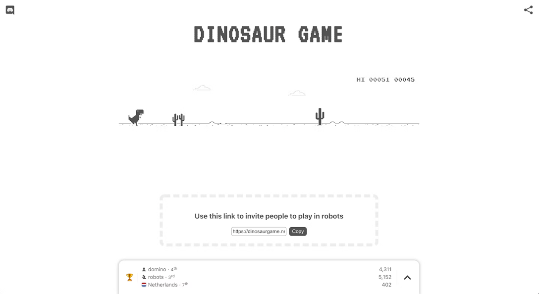 Dinosaur Game:Play Chrome's T-Rex game in any browser and compete ...