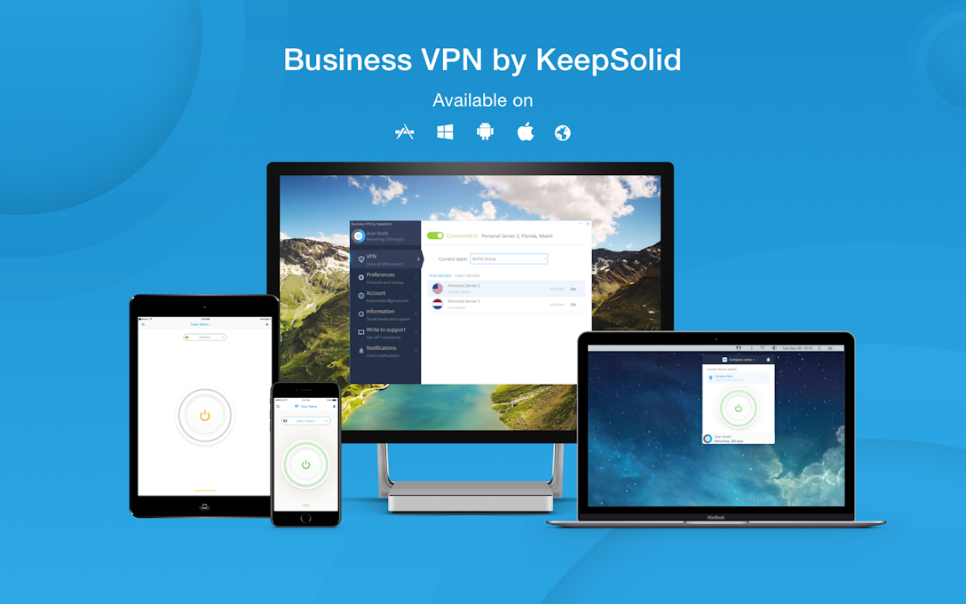 Business VPN:Business VPN by KeepSolid is a smart security solution for small and medium ...