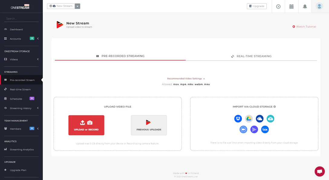 OneStream Live:A B2B Cloud-based live streaming solution. - Launched.io