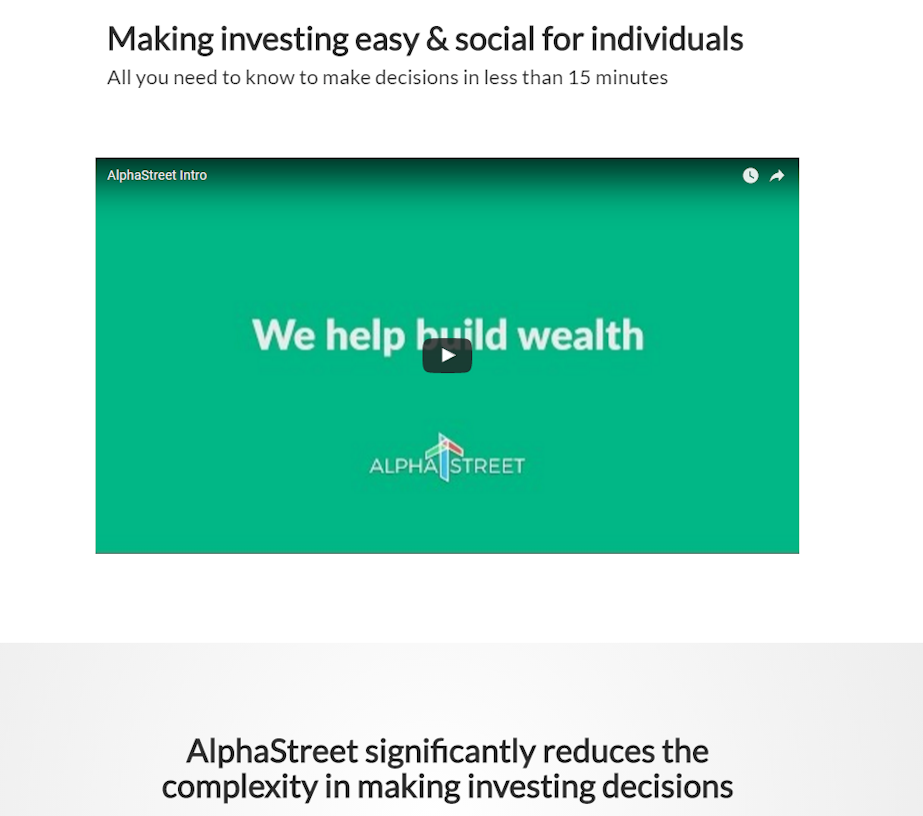 AlphaStreet:Making investing easy & social for individuals - Launched.io