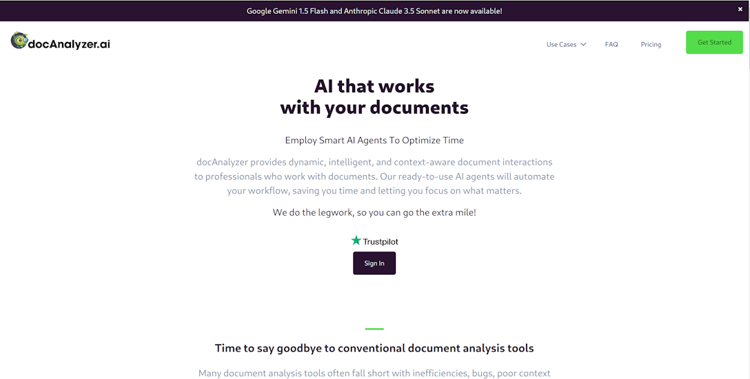 docAnalyzer.ai:AI that works with your documents - Launched.io