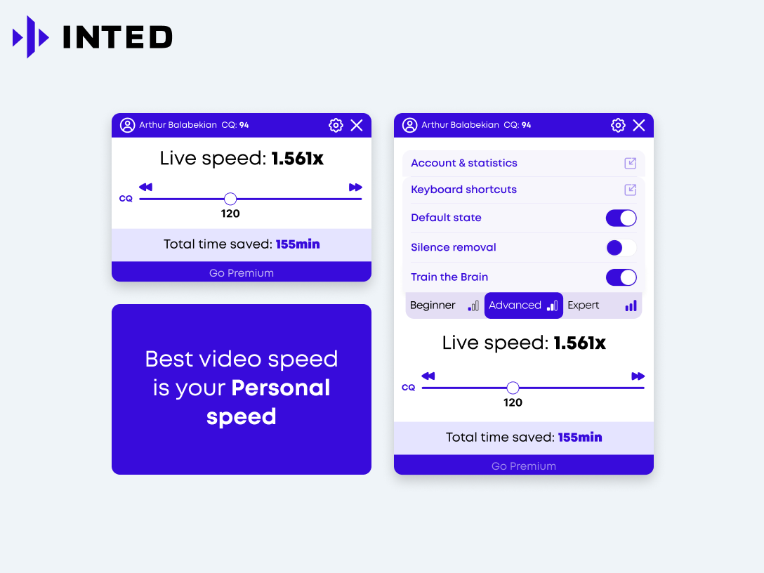 INTED:AI-based browser extension for personalized adaptive video speed ...