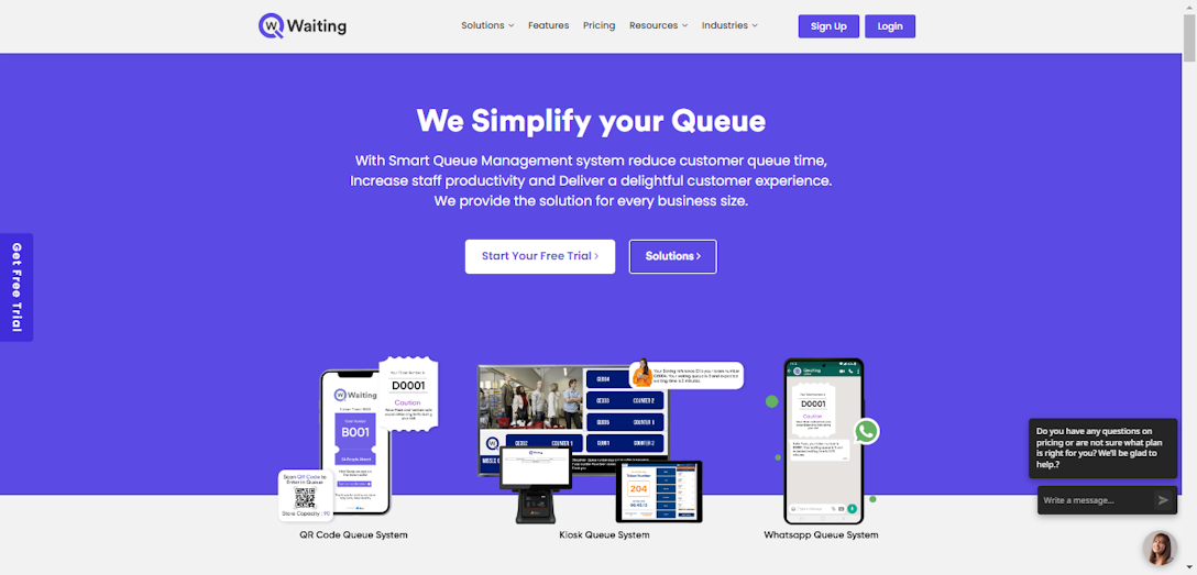 Qwaiting:Reduces customer waiting time - Launched.io