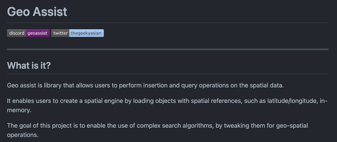 Geo Assist - An open source spatial engine:A spatial library to manage your geo-spatial data in ...