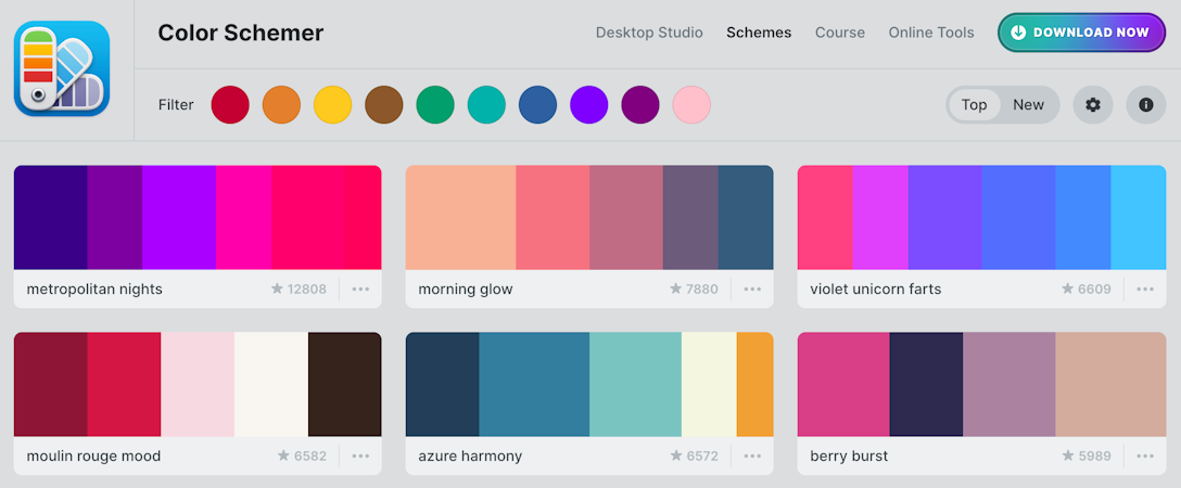 Color Scheme Gallery:Every day, we generate new color schemes with AI ...
