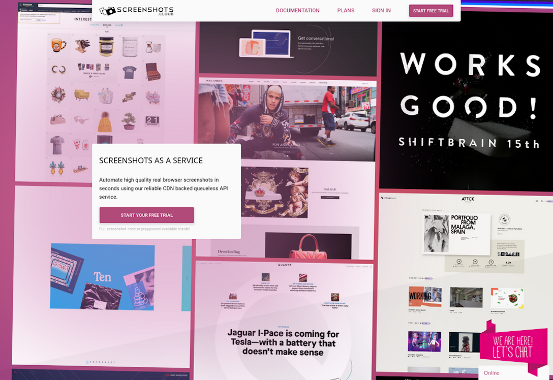 ScreenshotsCloud:Create website screenshots in seconds using our API. - Launched.io