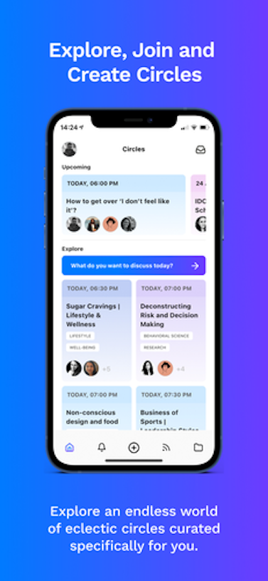 Mentza:20-minute live audio conversations - Launched.io